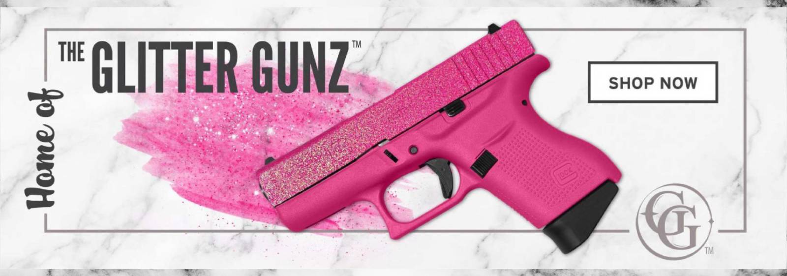 Pink Glitter 9mm Pistol
