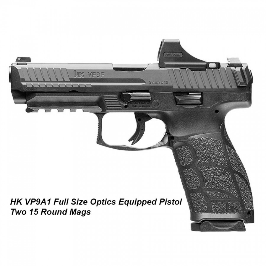HK VP9A1 Full Size Optics Equipped Pistol (Two 15 Round) | HK VP9 ...