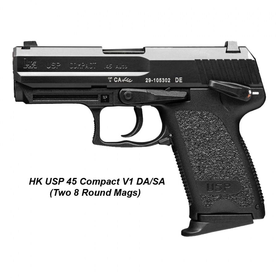 HK USP 45 Compact V1 DA/SA (Two 8 Round Mags) | HK USP : for Sale ...