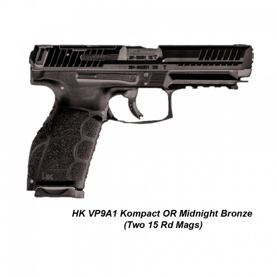 HK VP9A1 Kompact OR Midnight Bronze (Two 15 Rd Mags) | HK VP9 : for ...