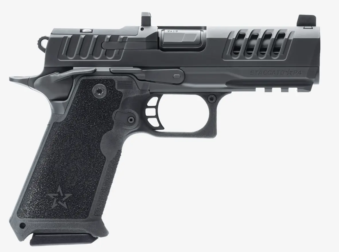 Staccato HD P4 Premium 9mm DLC Barrel Trijicon Night Sight 4X Mags With ...