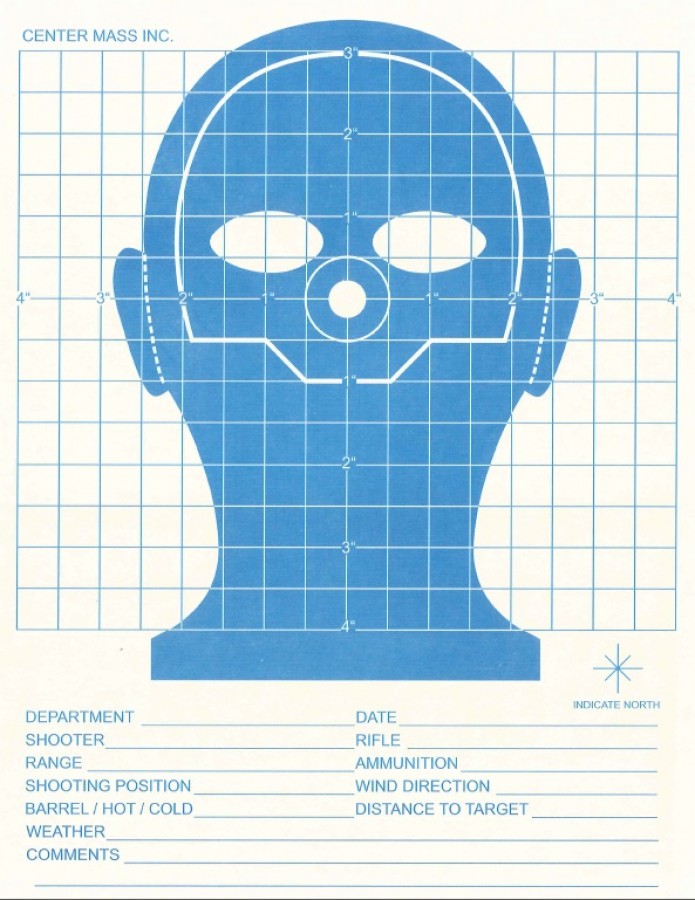 CMI POLICE Sniper Training Target - Front | Center Mass, Inc