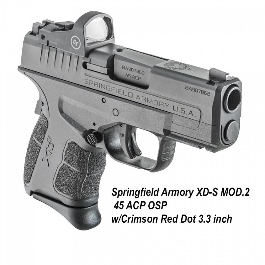 Springfield Armory XD-S MOD.2 45 ACP OSP w/Crimson Red Dot 3.3 inch